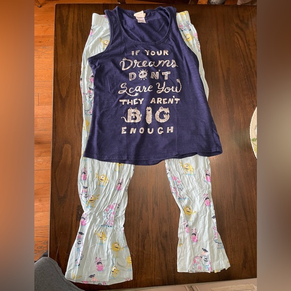 Disney | Intimates & Sleepwear | Disney Monsters Inc Pajamas Size ...